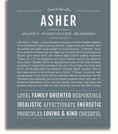 Asher | Name Art Print – Name Stories