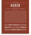 Asher | Name Art Print – Name Stories