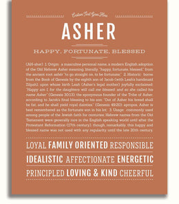 Asher | Name Art Print – Name Stories
