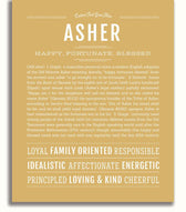Asher | Name Art Print – Name Stories