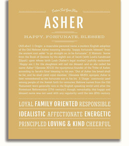 Asher | Name Art Print – Name Stories