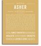 Asher Personalized Name Meaning Art Prints – Name Stories
