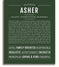 Asher | Name Art Print – Name Stories