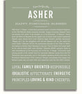 Asher | Name Art Print – Name Stories