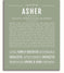 Asher | Name Art Print – Name Stories