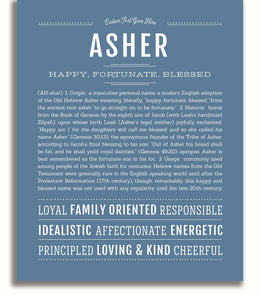 Asher | Name Art Print – Name Stories