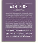 Ashleigh | Name Art Print – Name Stories