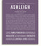 Ashleigh | Name Art Print – Name Stories