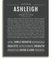 Ashleigh | Name Art Print – Name Stories