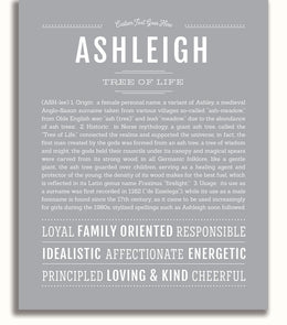 Ashleigh | Name Art Print – Name Stories