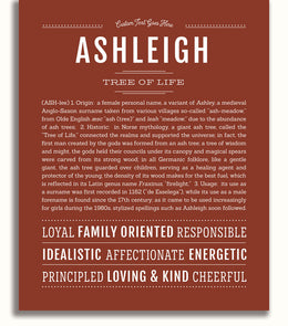 Ashleigh | Name Art Print – Name Stories