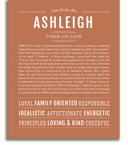 Ashleigh | Name Art Print – Name Stories