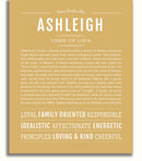 Ashleigh | Name Art Print – Name Stories