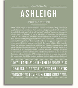 Ashleigh | Name Art Print – Name Stories