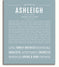 Ashleigh | Name Art Print – Name Stories