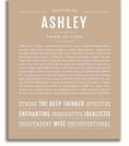 Ashley Personalized Name Meaning Art Prints – Name Stories