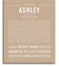 Ashley Personalized Name Meaning Art Prints – Name Stories