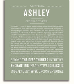 Ashley | Name Art Print – Name Stories