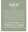 Ashley Personalized Name Meaning Art Prints – Name Stories
