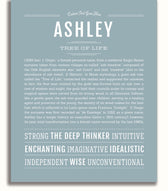 Ashley Personalized Name Meaning Art Prints – Name Stories