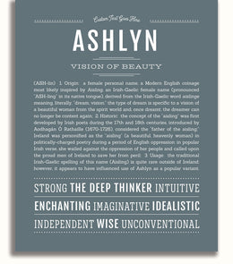 Ashlyn | Name Art Print – Name Stories