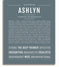 Ashlyn | Name Art Print – Name Stories