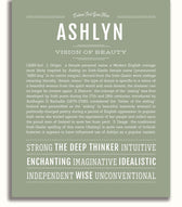 Ashlyn | Name Art Print - Personalized Custom Gifts – Name Stories