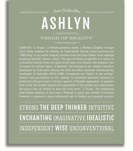 Ashlyn | Name Art Print – Name Stories
