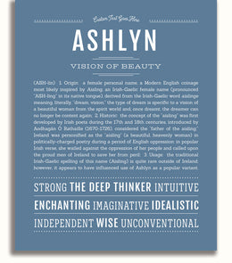 Ashlyn | Name Art Print – Name Stories