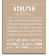 Ashlynn | Name Art Print – Name Stories