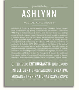 Ashlynn | Name Art Print – Name Stories