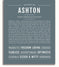 Ashton Personalized Name Meaning Art Prints – Name Stories