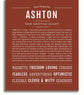 Ashton Personalized Name Meaning Art Prints – Name Stories