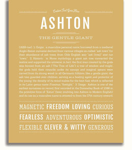 Ashton (male) | Name Art Print – Name Stories