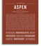 Aspen (female) | Name Art Print – Name Stories