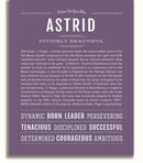 Astrid Personalized Name Meaning Art Prints – Name Stories