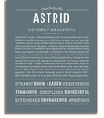 Astrid Personalized Name Meaning Art Prints – Name Stories