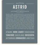 Astrid Personalized Name Meaning Art Prints – Name Stories