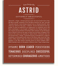 Astrid Personalized Name Meaning Art Prints – Name Stories