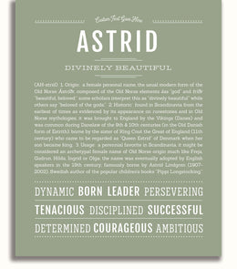 Astrid | Name Art Print – Name Stories