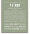 Astrid | Name Art Print – Name Stories