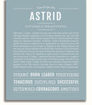 Astrid Personalized Name Meaning Art Prints – Name Stories