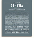 Athena | Name Art Print – Name Stories
