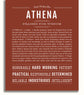 Athena Personalized Name Meaning Art Prints – Name Stories