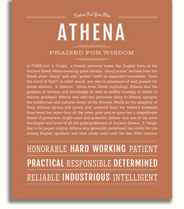 Athena | Name Art Print – Name Stories