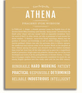 Athena Personalized Name Meaning Art Prints – Name Stories