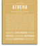 Athena | Name Art Print – Name Stories