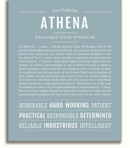 Athena | Name Art Print – Name Stories