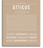 Atticus | Name Art Print – Name Stories