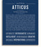 Atticus Personalized Name Meaning Art Prints – Name Stories